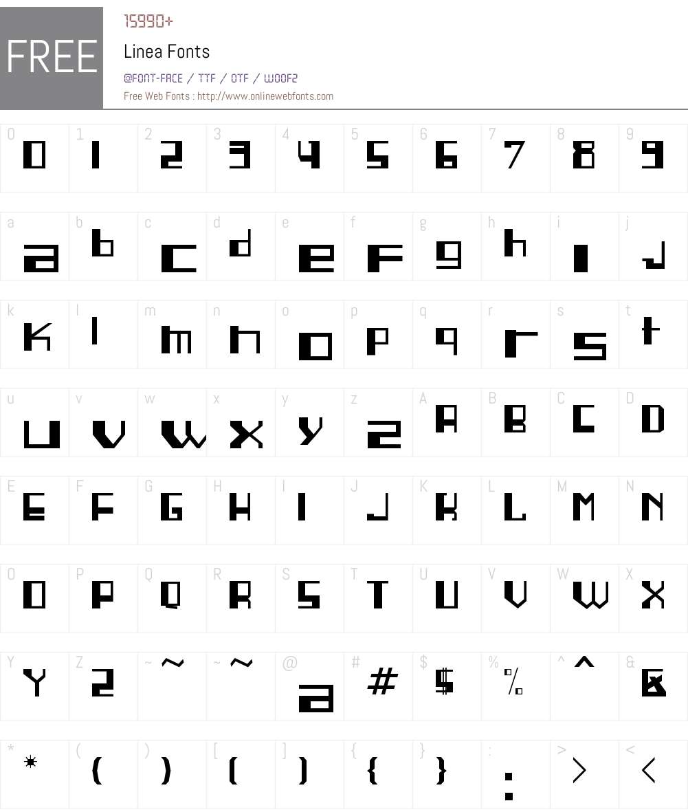 Linea V1 1.00 November 5, 2010, initial release Fonts Free Download ...