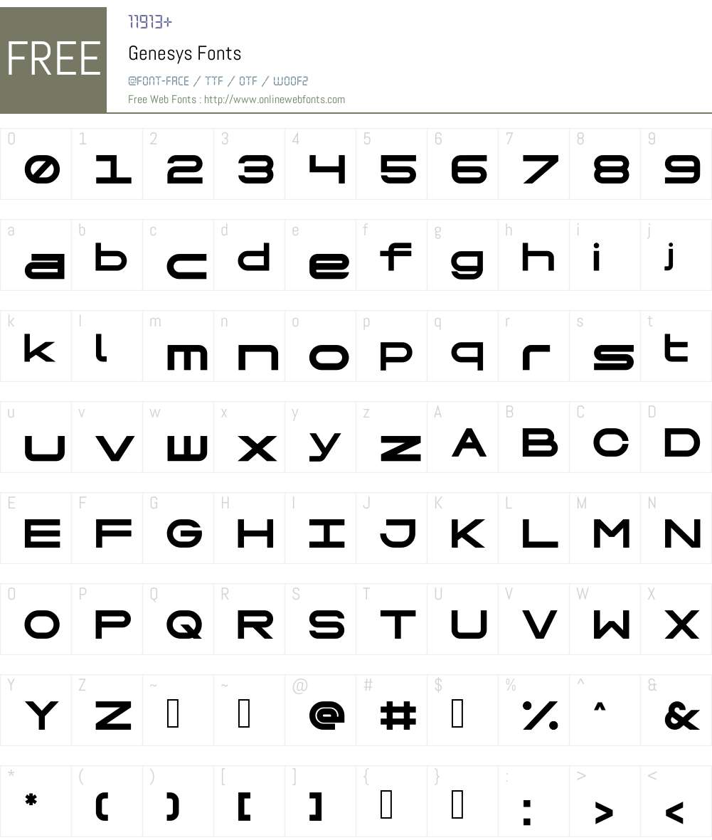 Genesys 001.000 Fonts Free Download - OnlineWebFonts.COM