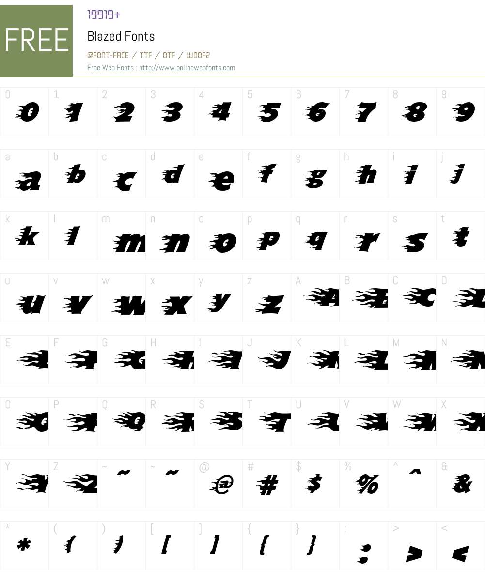 Blazed V1 1.0 Fonts Free Download - OnlineWebFonts.COM