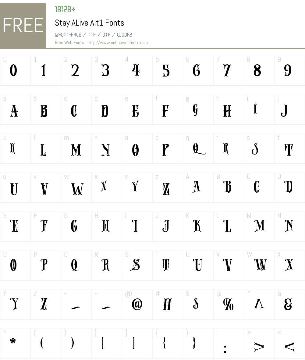 Stay ALive Alt1 1.000;PS 001.000;hotconv 1.0.70;makeotf.lib2.5.58329 ...