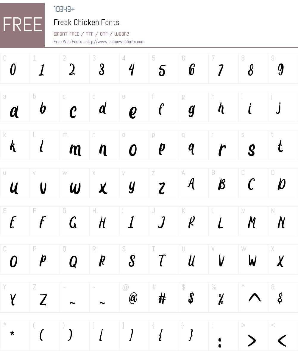 Freak Chicken 1.00;July 26, 2019 Fonts Free Download - OnlineWebFonts.COM