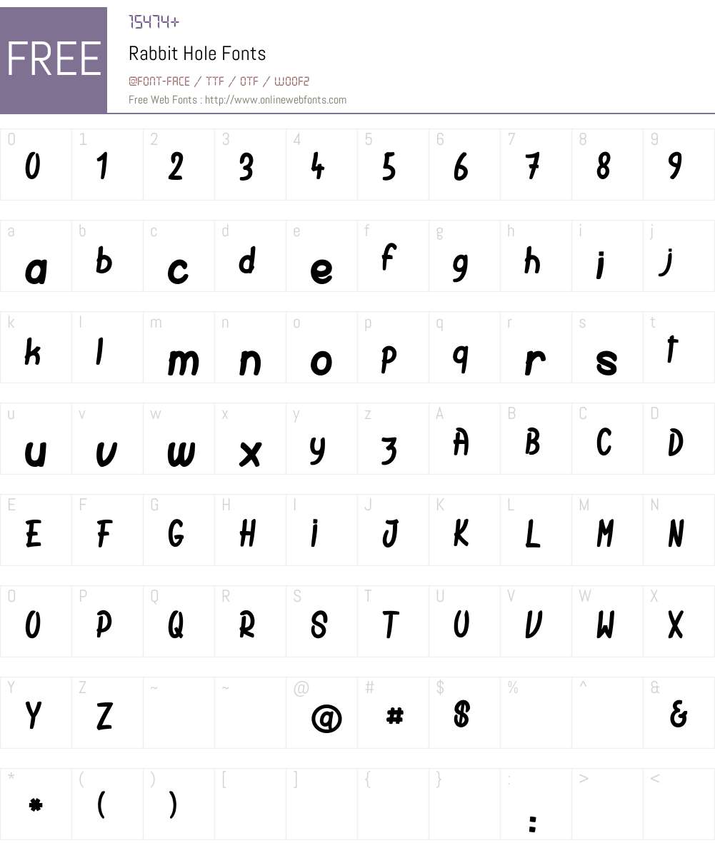 Rabbit Hole 001.000 Fonts Free Download - OnlineWebFonts.COM