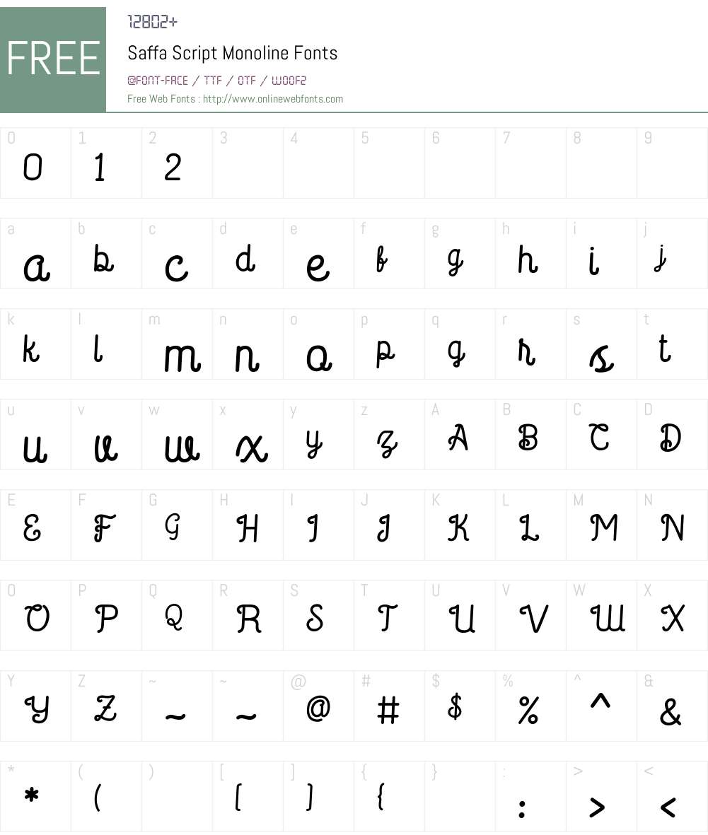 Saffa Script Monoline 1.000 Fonts Free Download - OnlineWebFonts.COM