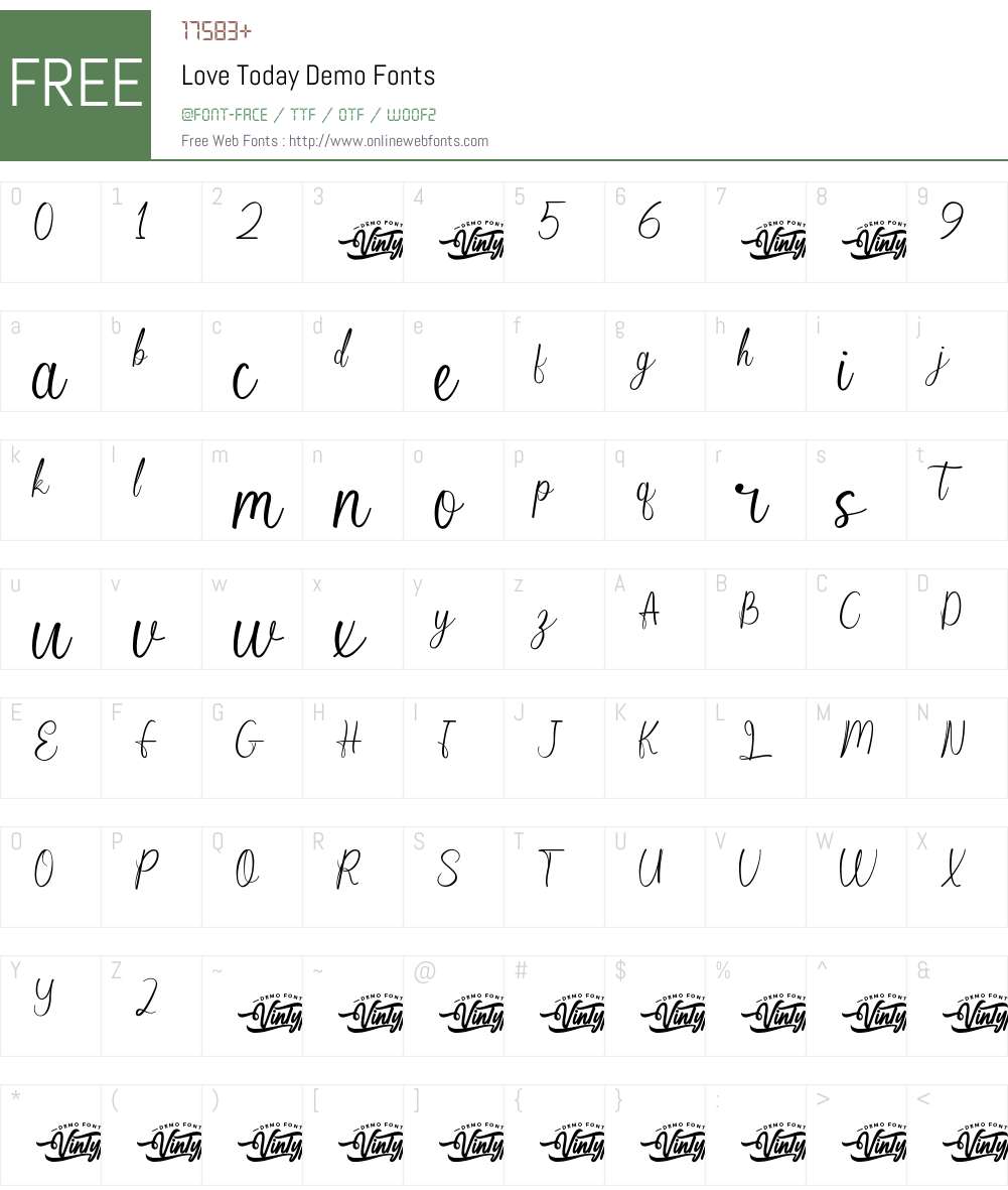 Love Today Demo 1.003;Fontself Maker 3.5.4 Fonts Free Download ...
