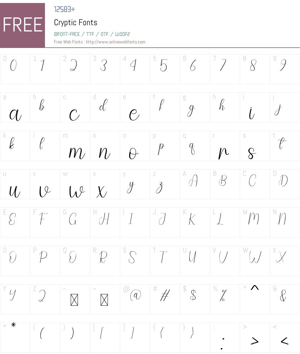 Cryptic 1.003;Fontself Maker 3.5.8 Fonts Free Download - OnlineWebFonts.COM