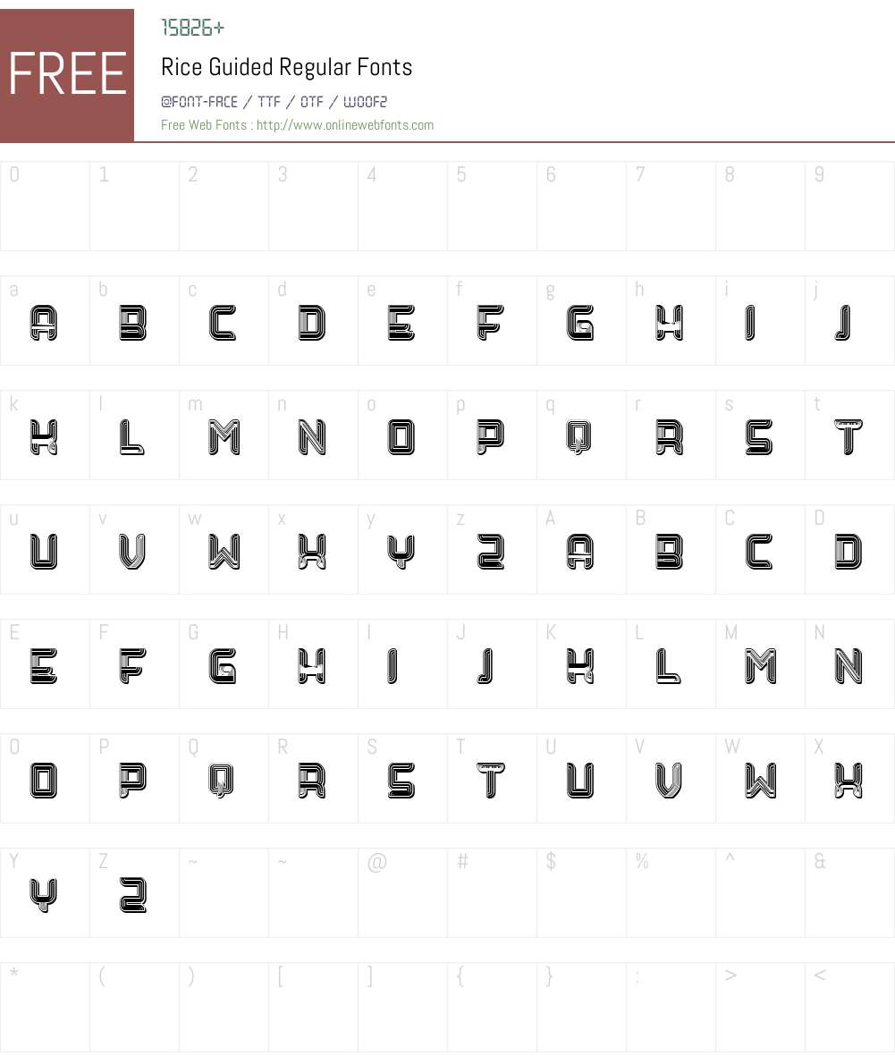 Rice Guided 1.000 Fonts Free Download - OnlineWebFonts.COM