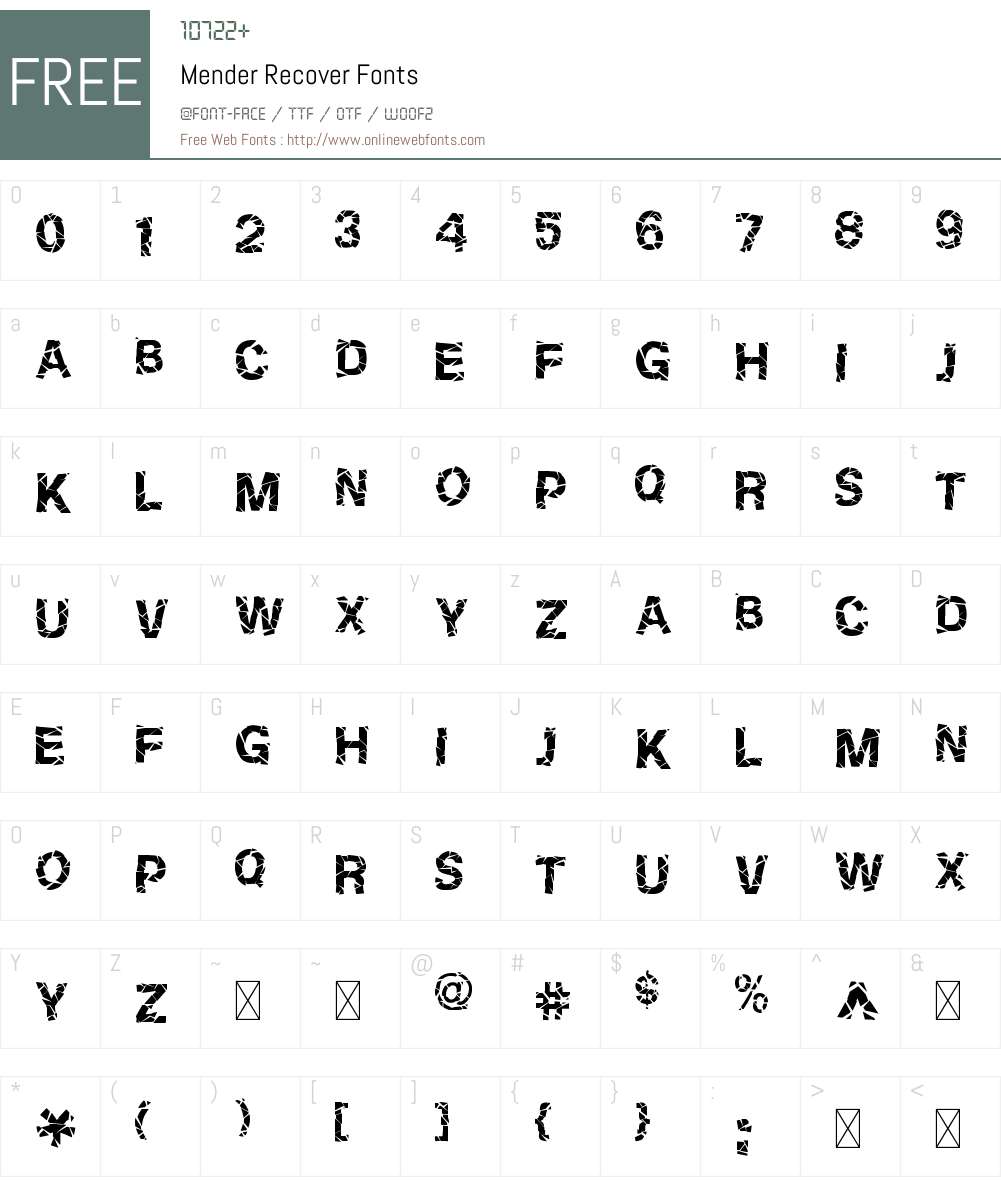 Mender Recover 1.001;Fontself Maker 3.5.1 Fonts Free Download ...