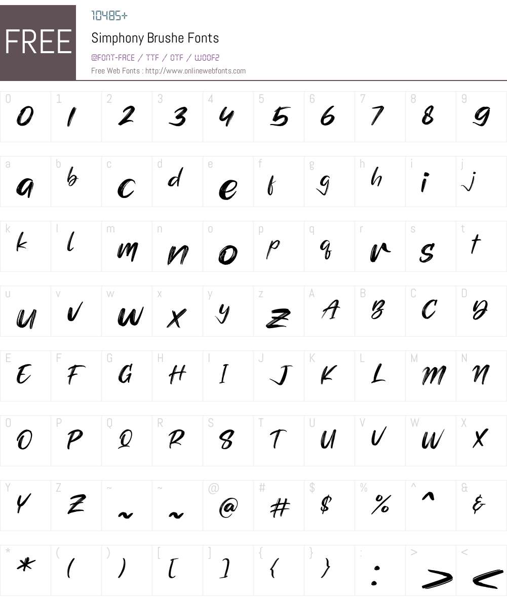Simphony Brushe 1.00;June 21, 2021;FontCreator 13.0.0.2683 64-bit Fonts Free Download ...
