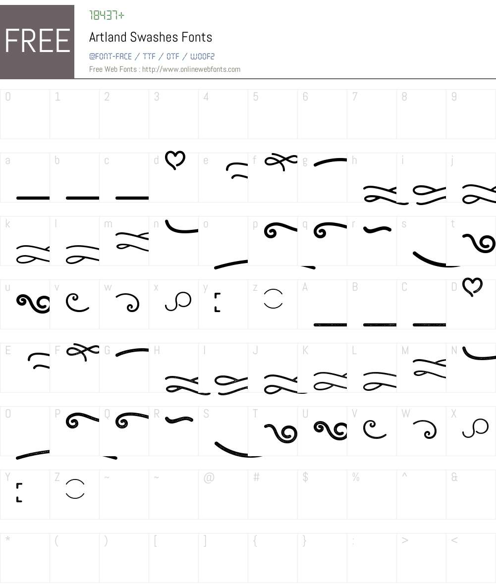 Artland Swashes 1.00 November 3, 2016, initial release Fonts Free ...