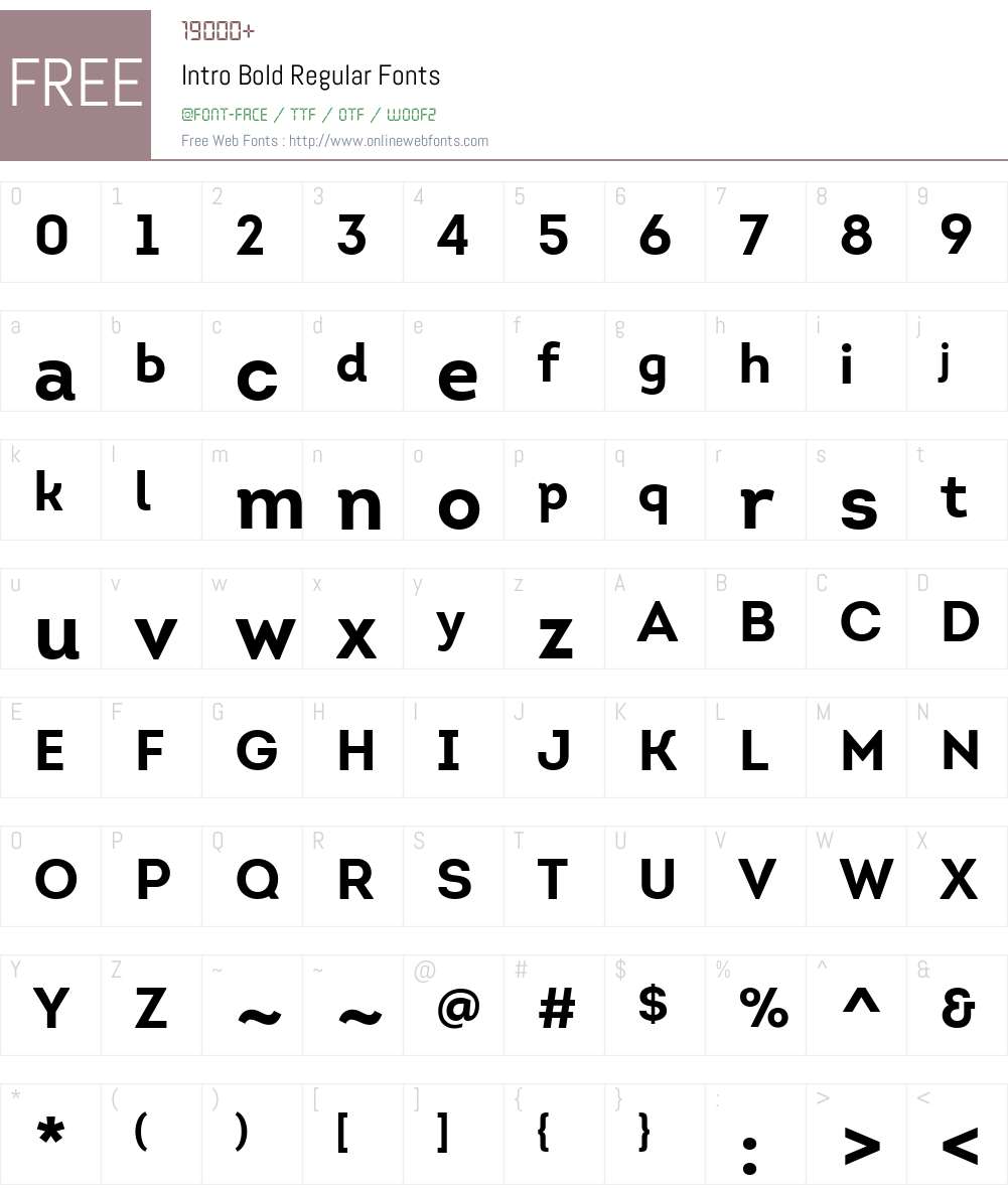 Intro Bold Regular 1.000 Fonts Free Download - OnlineWebFonts.COM