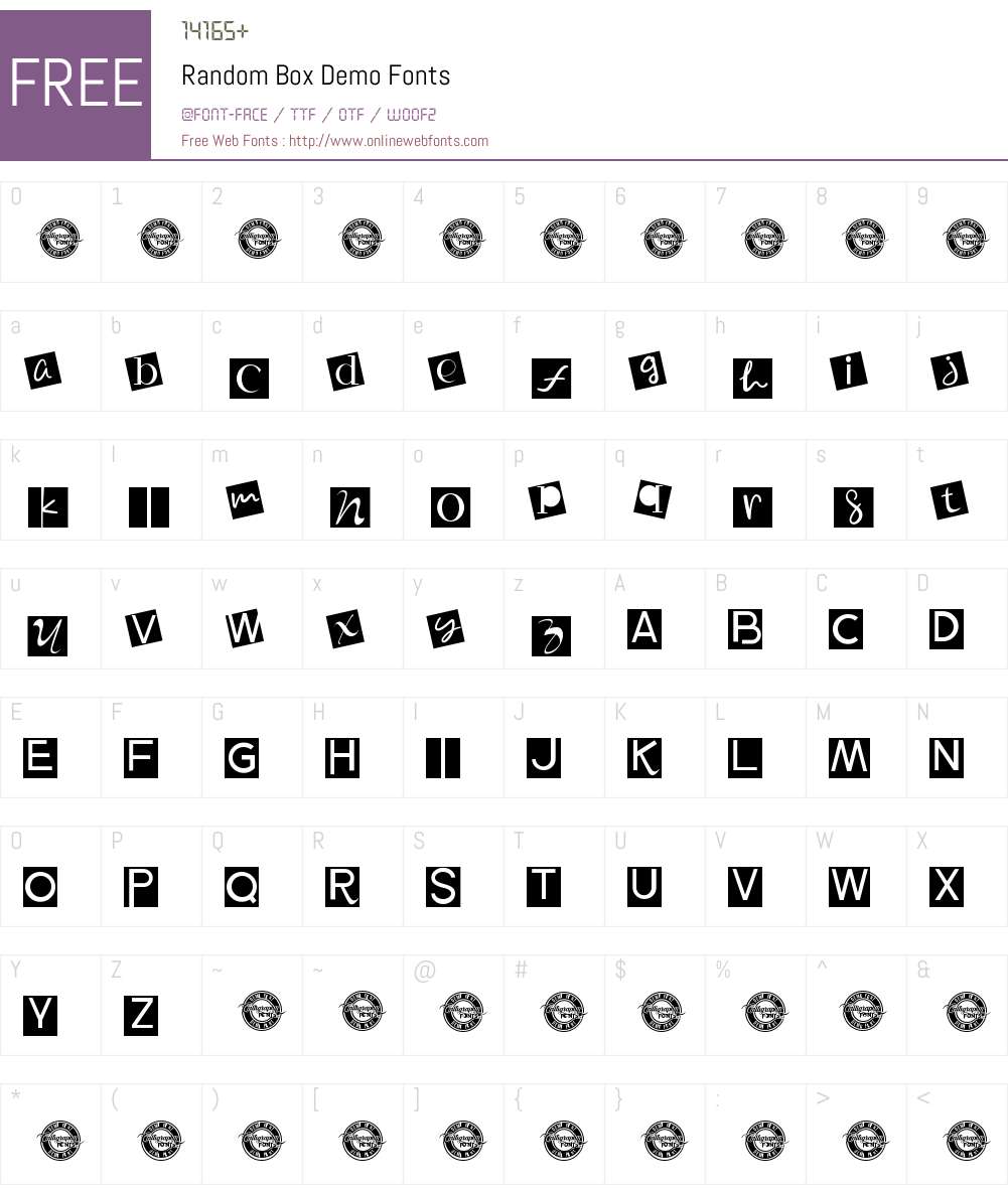 Random Box Demo 1.001;Fontself Maker 3.5.7 Fonts Free Download ...