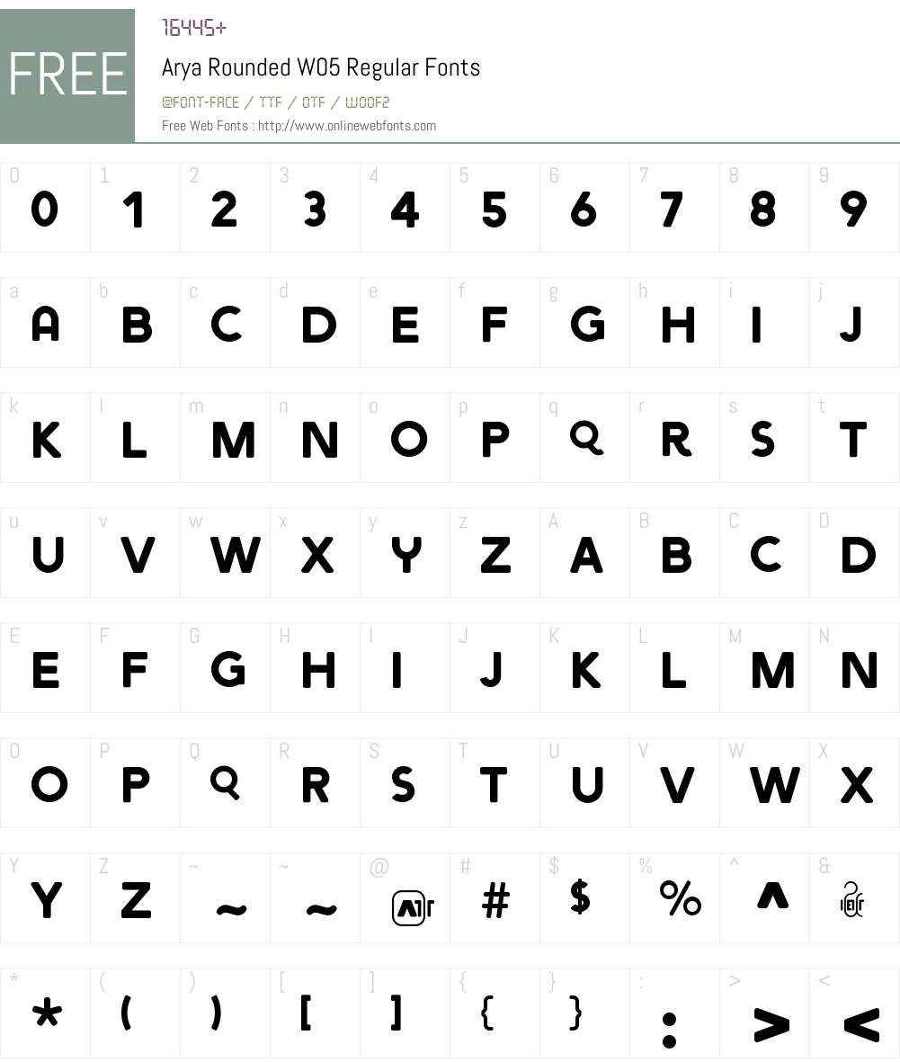 Arya Rounded W05 Regular 1.00 Fonts Free Download - OnlineWebFonts.COM