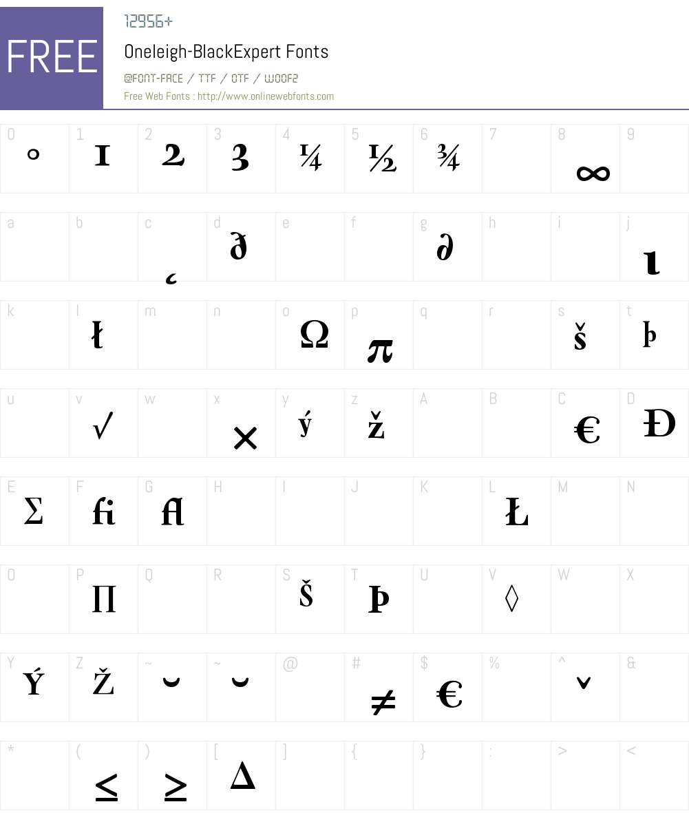 Oneleigh-BlackExpert 001.000 Fonts Free Download - OnlineWebFonts.COM