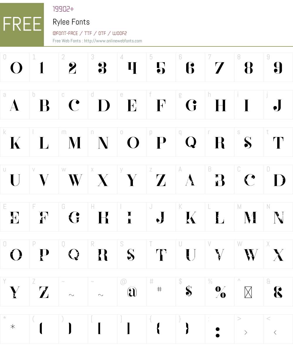 Rylee 1.001;Fontself Maker 3.5.7 Fonts Free Download - OnlineWebFonts.COM