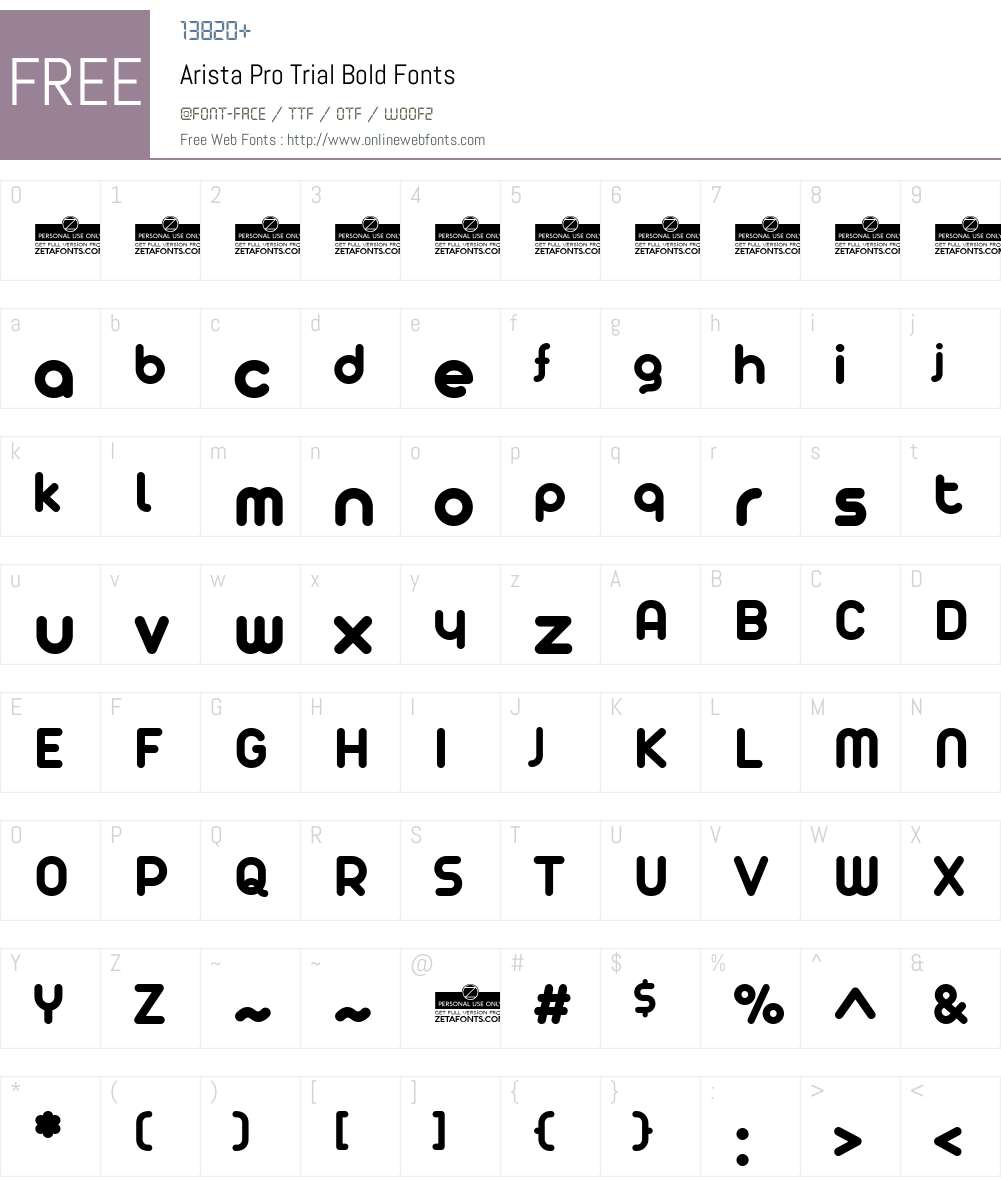 Arista Pro Trial Bold 1.000 Fonts Free Download - OnlineWebFonts.COM