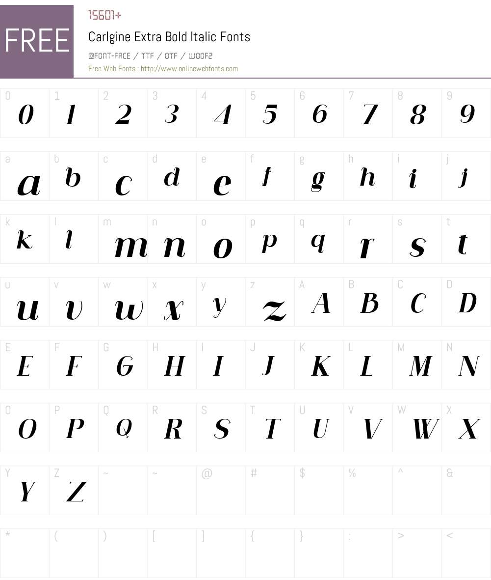 Carlgine ExtBd 1.000 Fonts Free Download - OnlineWebFonts.COM
