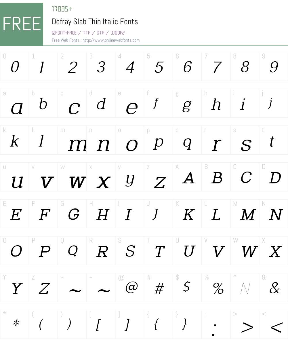 Defray Slab Thin 1.006;Fontself Maker 3.5.8 Fonts Free Download ...