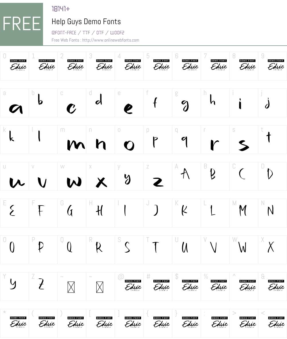 Help Guys Demo 1.001;Fontself Maker 3.5.7 Fonts Free Download ...