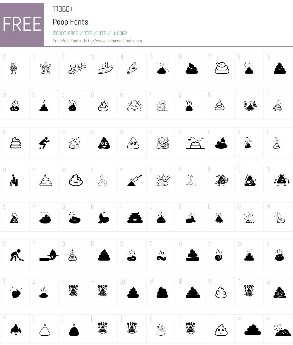 Poop 1.00 December 21, 2016, initial release Fonts Free Download ...