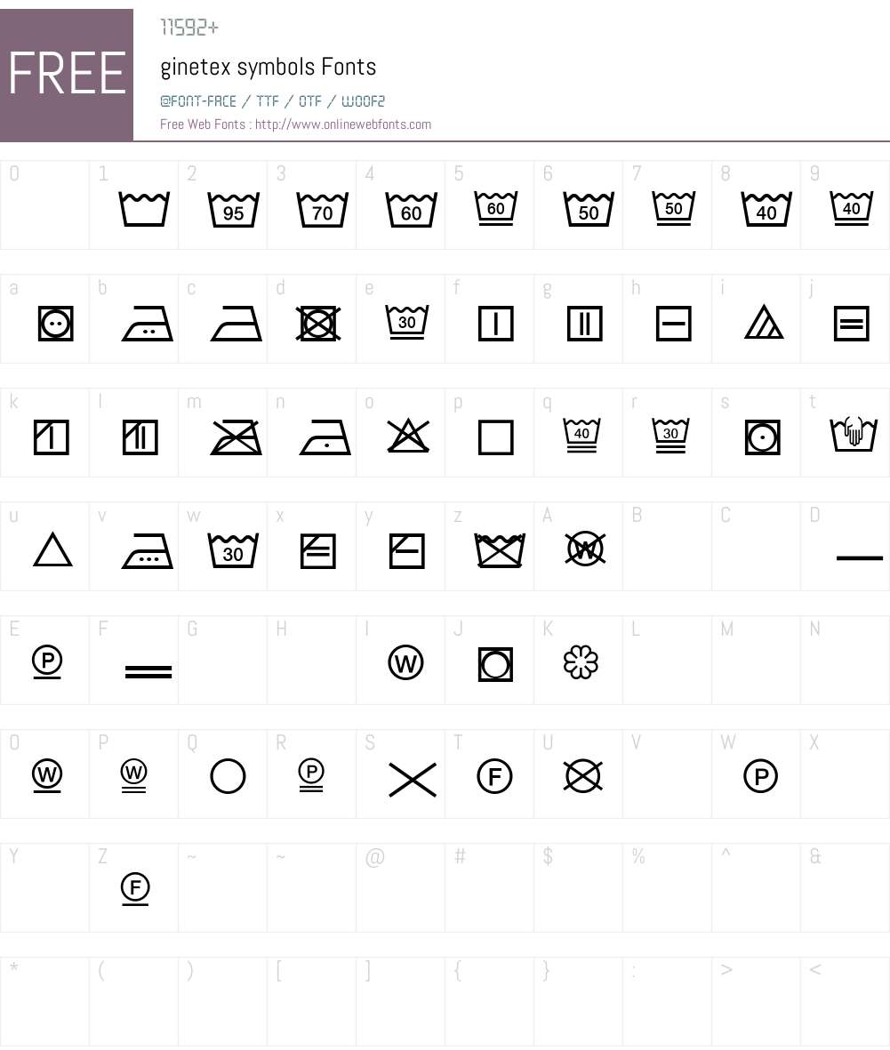 ginetex symbols 1.000;PS 001.001;hotconv 1.0.56 Fonts Free Download ...