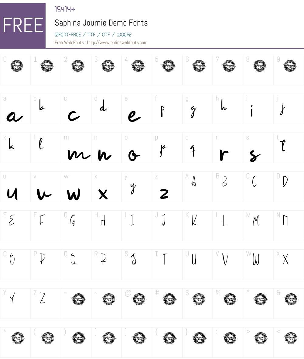 Saphina Journie Demo 1.001;Fontself Maker 3.5.7 Fonts Free Download ...
