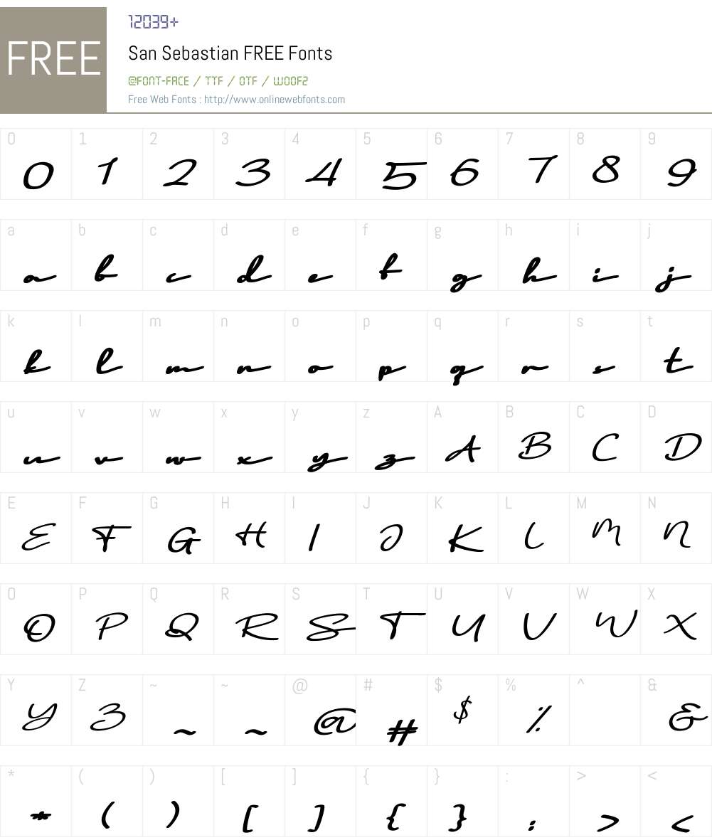 San Sebastian FREE 1.000 Fonts Free Download - OnlineWebFonts.COM